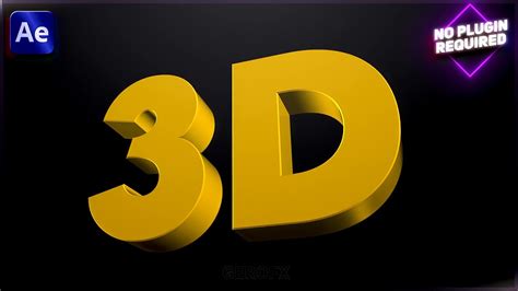 3D Text After Effects Tutorial - YouTube