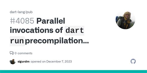 Parallel Invocations Of Dart Run Precompilation Might Interfere On