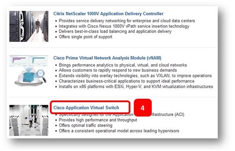 Cisco Application Virtual Switch Download Instructions For VMware Based Deployments Cisco