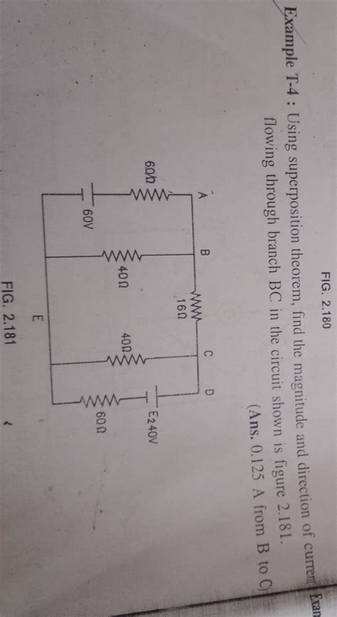 Fig 2180example T 4 Using Superposition Theorem Find The Magnitude