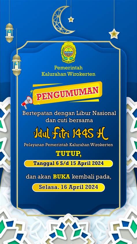 Pengumuman Website Kalurahan Wirokerten