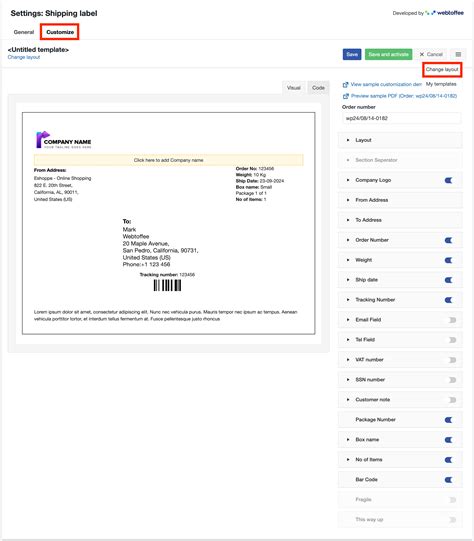 How To Customize Woocommerce Shipping Labels Webtoffee