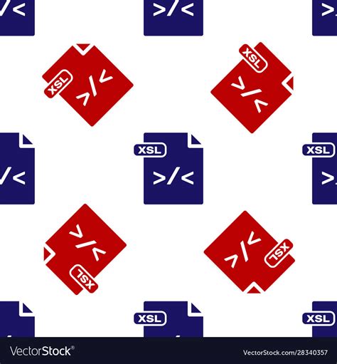 Blue And Red Xsl File Document Download Xsl Vector Image