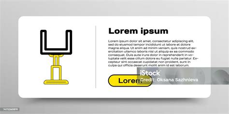 라인 미식 축구 목표 게시물 아이콘 흰색 배경에 격리 다채로운 개요 개념 벡터 Championship에 대한 스톡 벡터 아트 및 기타 이미지 Championship
