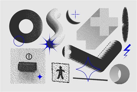 Premium Vector Halftone Bitmap Vector Pack Art Shape