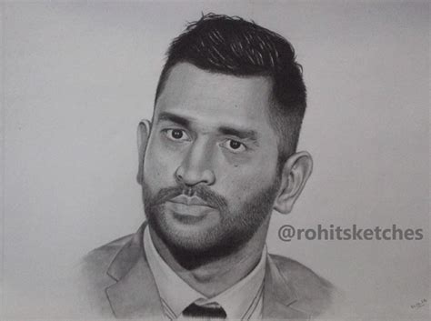 msdhoni msd mahendra singh dhoni by rohitsketches on deviantart