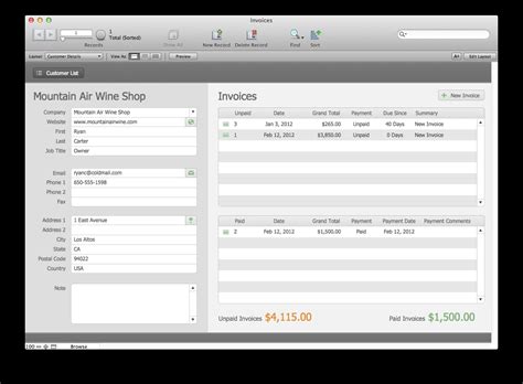 Filemaker 12 Invoice Template Invoice Template Ideas