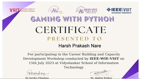 Harsh Nare On Linkedin Gaming With Python Great Experience 💗👍🏻👍🏻