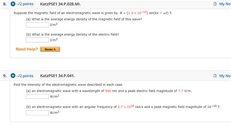 Solved 8 12 Points KatzPSE1 34 P 028 MI My Not Chegg Com