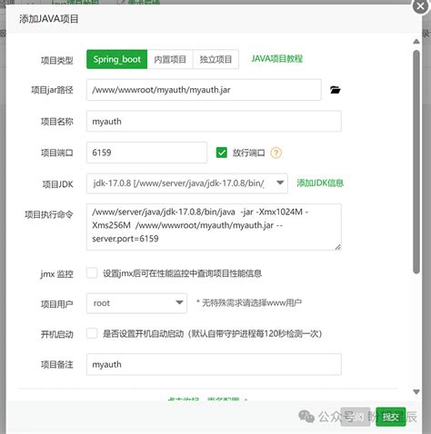 宝塔面板部署java springboot项目（myauth） — 星辰博客星辰博客