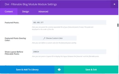 Divi Plugin Highlight Divi Filterable Blog Module