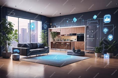 Premium Photo Modern Smart Home Management System Using Augmented Reality Smart Building The