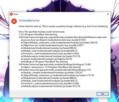 vortex failed to start up r nexusmods