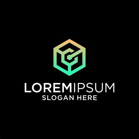 Premium Vector Abstract Colorful Hexagon Cube Logo Design With Color Combination Concep