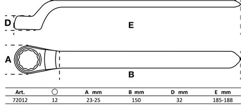 Bgs Technic Vde Single End Ring Spanner Deep Offset End 12 Mm