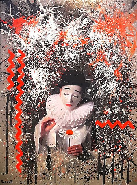 Pierrot Painting By Marco Saporiti Saatchi Art