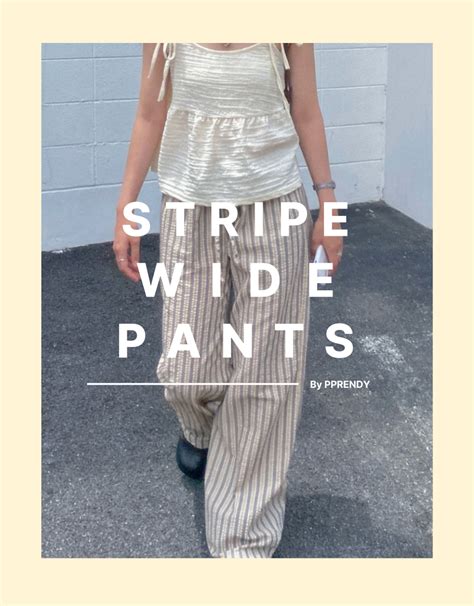 Md추천직진🚀 스트라이프 와이드 밴딩 팬츠 여행룩 긴바지 시어서커데일리룩