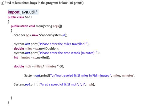 Solved Gfind At Least Three Bugs In The Program Below 6