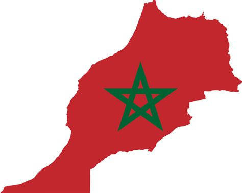 Morocco Flag Map Geography Outline Free Image From