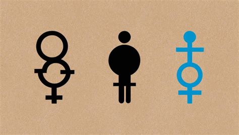 Stylized Gender Symbols Representing Unity And Diversity In
