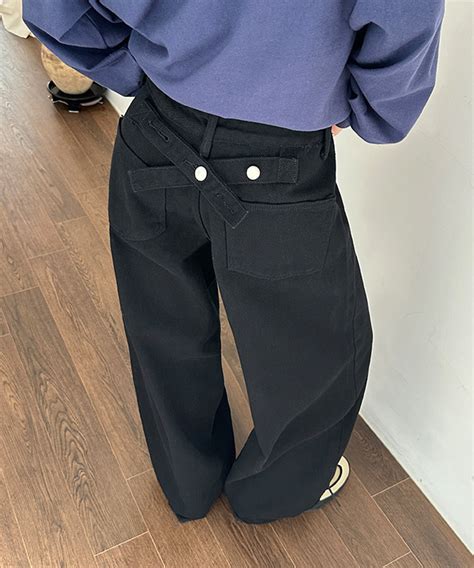 데일리쥬 프리퍼 백 비조 코튼 와이드 팬츠