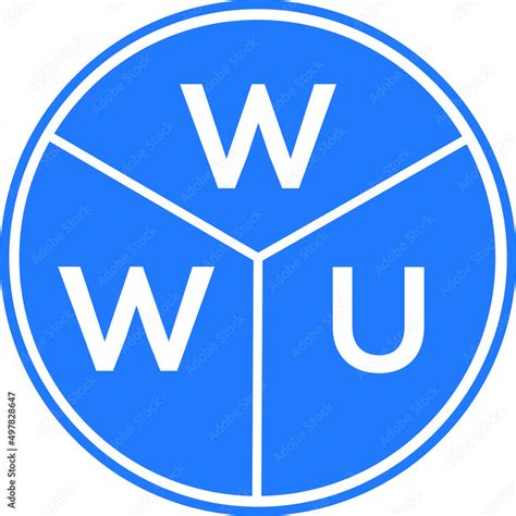 Wwu Letter Logo Design On White Background Wwu Creative Circle Letter