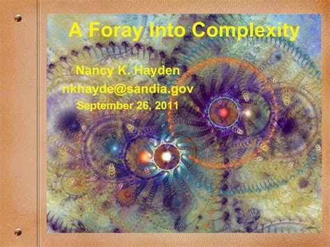 Complex Adaptive Systems And Communities Pptx