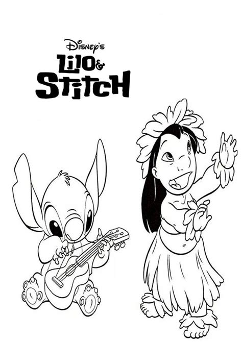 Desenho Para Colorir Lilo E Stitch Desenho Para Colorir