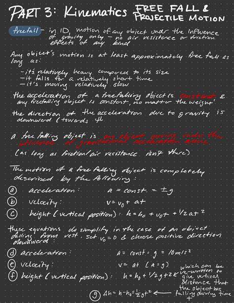 Physics 103 Everyday Phenomena I Kinematics Freefall And Projectile
