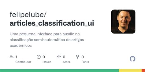 Github Felipelubearticlesclassificationui Uma Pequena Interface