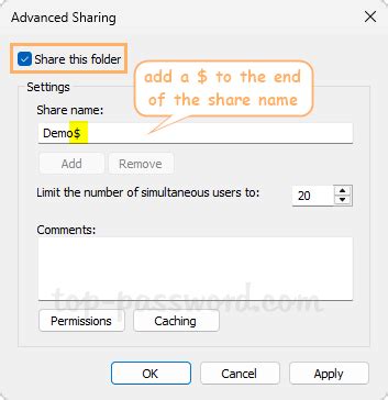 Hide Shared Folder Windows Password Recovery