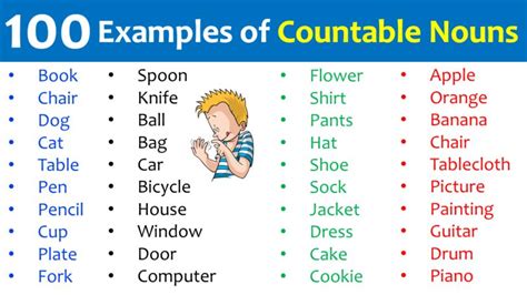 100 Examples Of Countable Nouns In English Grammareer