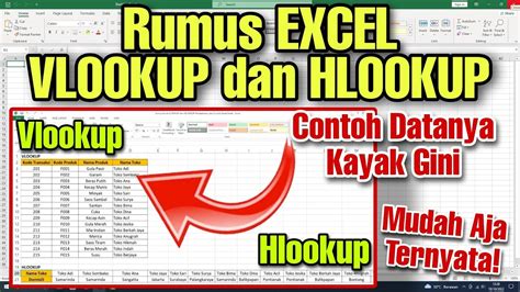 Rumus Excel Vlookup Dan Hlookup Pembahasan Dan Contoh Beda Sheet Youtube