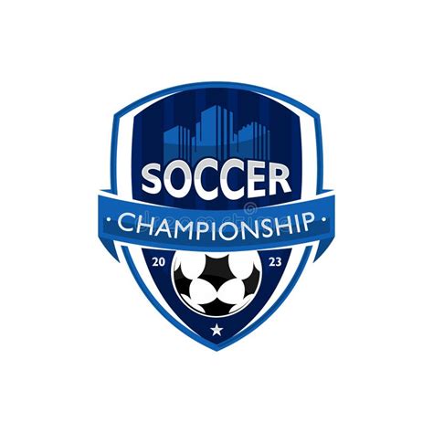 Soccer Championship Design Emblem For Sport Soccer Team Stock Vector Illustration Of League
