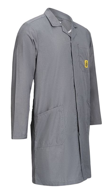 Esd Work Coat Safeguard Pro Line Light Grey Size 3xl Overalls And