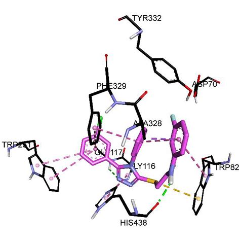 Binding Site Interactions Of Docked Conformation Of Compound 10f With