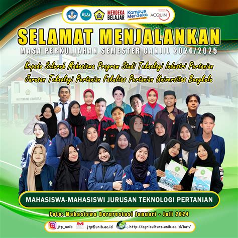 GOOD LUCK WITH THE STUDYING ACTIVITIES ODD SEMESTER PERIOD 2024 2025 Agricultural Industry