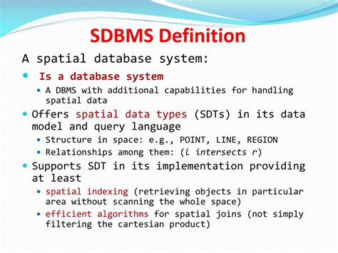 Ppt Introduction To Spatial Databases Systems Powerpoint Presentation