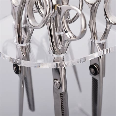 Badu Bg Стойки за държачи за ножици за салон Професионални бръснарски ножици Дисплей Поставка