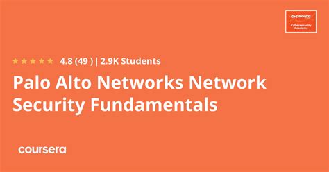 Palo Alto Networks Network Security Fundamentals Coursya