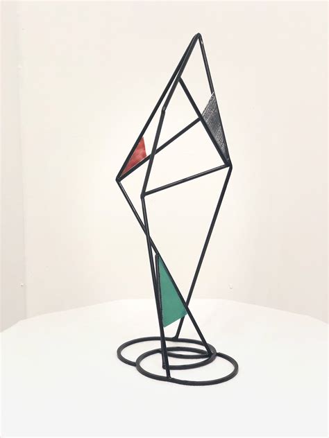 Triangle Exploration Series 3 Modern Glass And Metal Sculptures