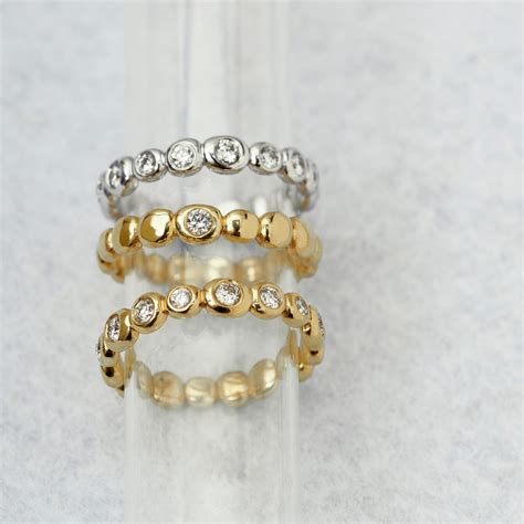 Pebble Eternity Ring Luxury Lab Grown Diamond Ring By Kimaï