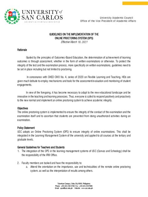 Guidelines Online Proctoring System V27022021 Pdf Test Assessment