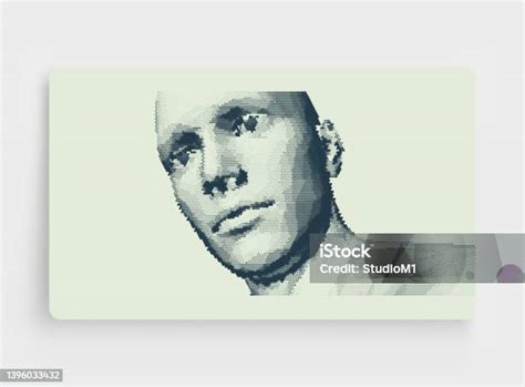 점으로 만든 추상적 인 남자 머리 점선으로 된 얼굴 배경의 측면도 표지 디자인 템플릿 배너 전단지 포스터 또는 브로셔를 위한 3d 벡터 일러스트레이션 3차원 형태에 대한