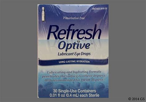Refresh Optive Sensitive Lubricant Eye Drops Single Use 203709