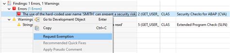 How To Work With Exemptions Using ABAP Test Cockpi SAP Community