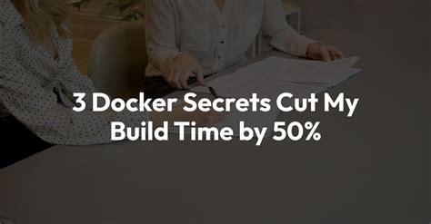 Docker Devops Buildtimeoptimization Venkateshwar Yadav