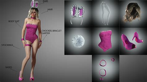 Sexy Bunny Costume Character Creator Outfit Reallusion Content Store
