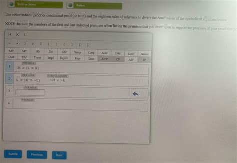 Solved Use Either Indirect Proof Or Conditional Proof Or