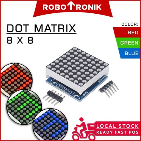 Dot Matrix 8x8 Dotmatrix LED Module MAX7219 Arduino Compatible 5V MAX 7219 Shopee Malaysia